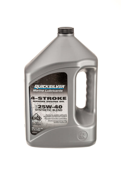 Quicksilver 25W-40 Synthetic Blend Marine Engine Oil - Gallon – Bakes ...